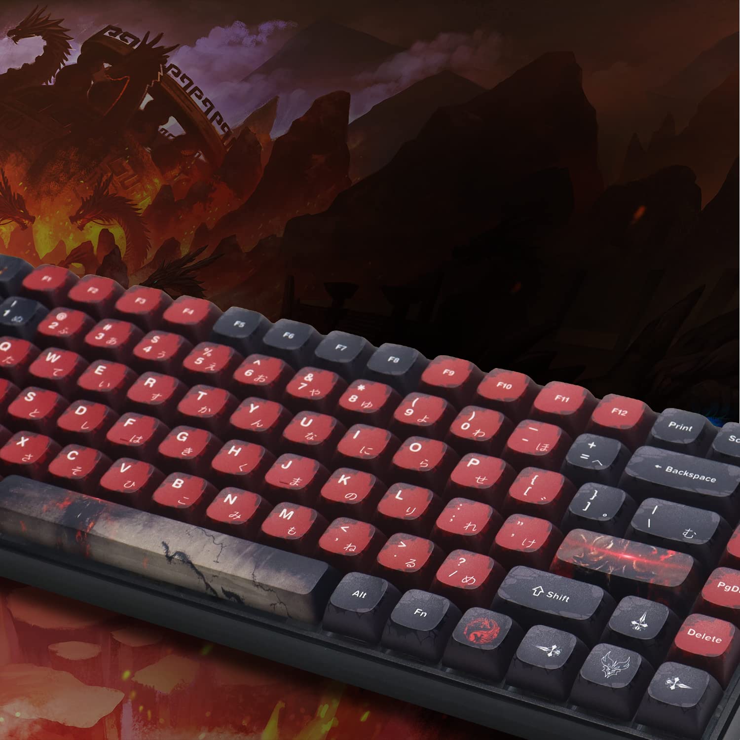 Mua Red and Black Keycaps Japanese 132 Keys, XDA Profile PBT Keyboard ...
