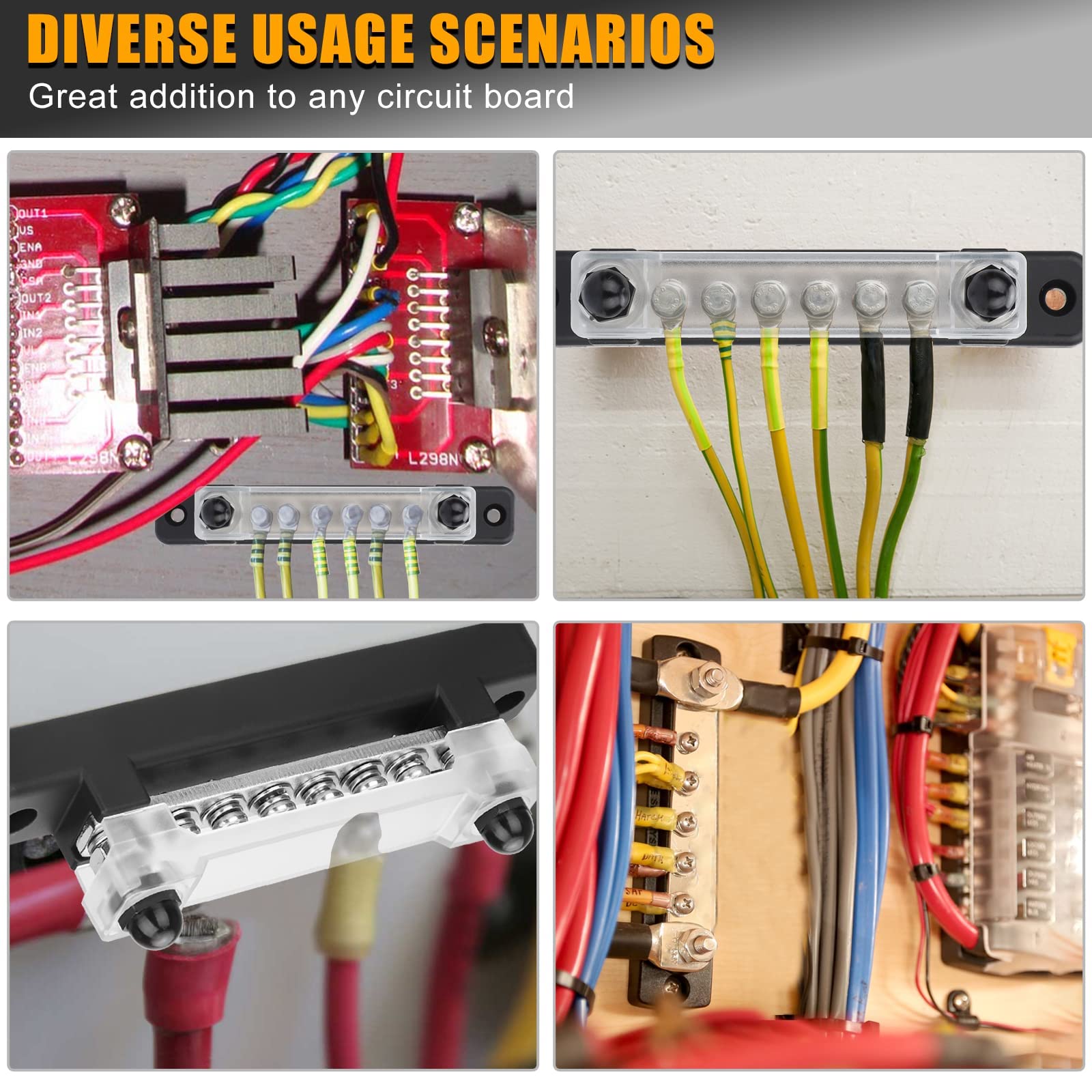 Linkstyle Negative Bus Bar 12V, Marine Gound BusBar Power Distribution ...