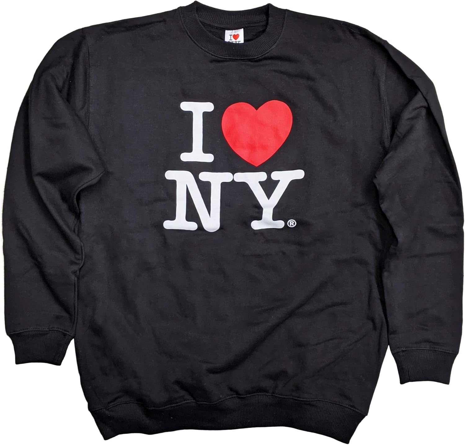 I Love NY Crewneck Sweatshirt Officially Licensed (Black, Large): Buy ...