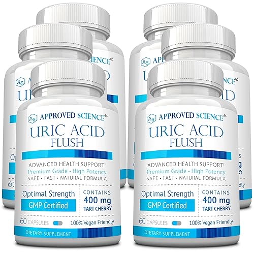Approved Science® Uric Acid Flush Supplement with Folic Acid and Tart ...