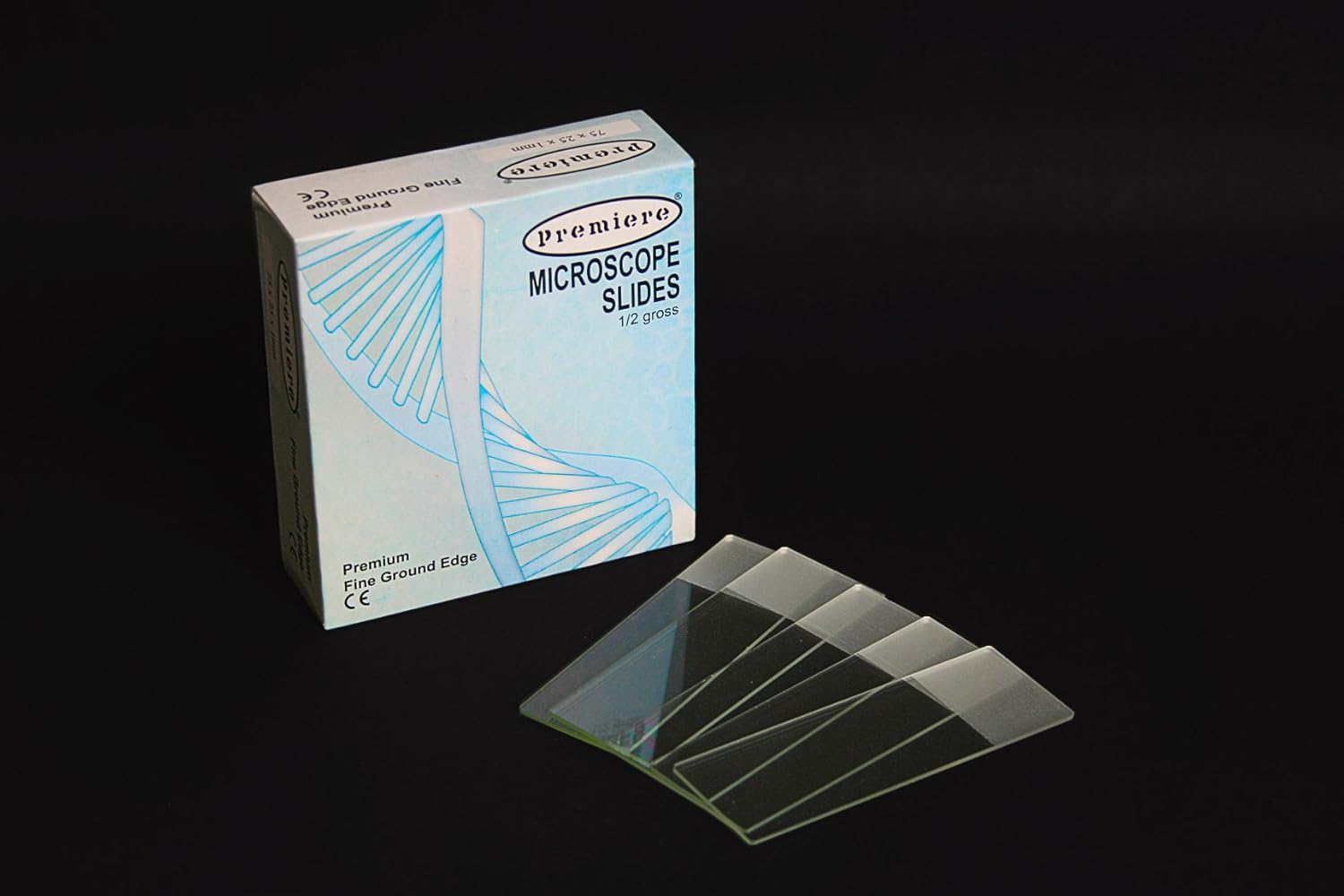 Premiere Premium Microscope Slides with Ground Edges, Clipped Corners ...