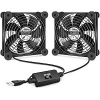 Amazon.com: iPower Quiet Cooling Fan 120mm Dual USB Case Fan with Speed ...
