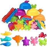 Amazon.com: RoundFunny 224 Pcs Counting Ocean Animals Matching Game ...