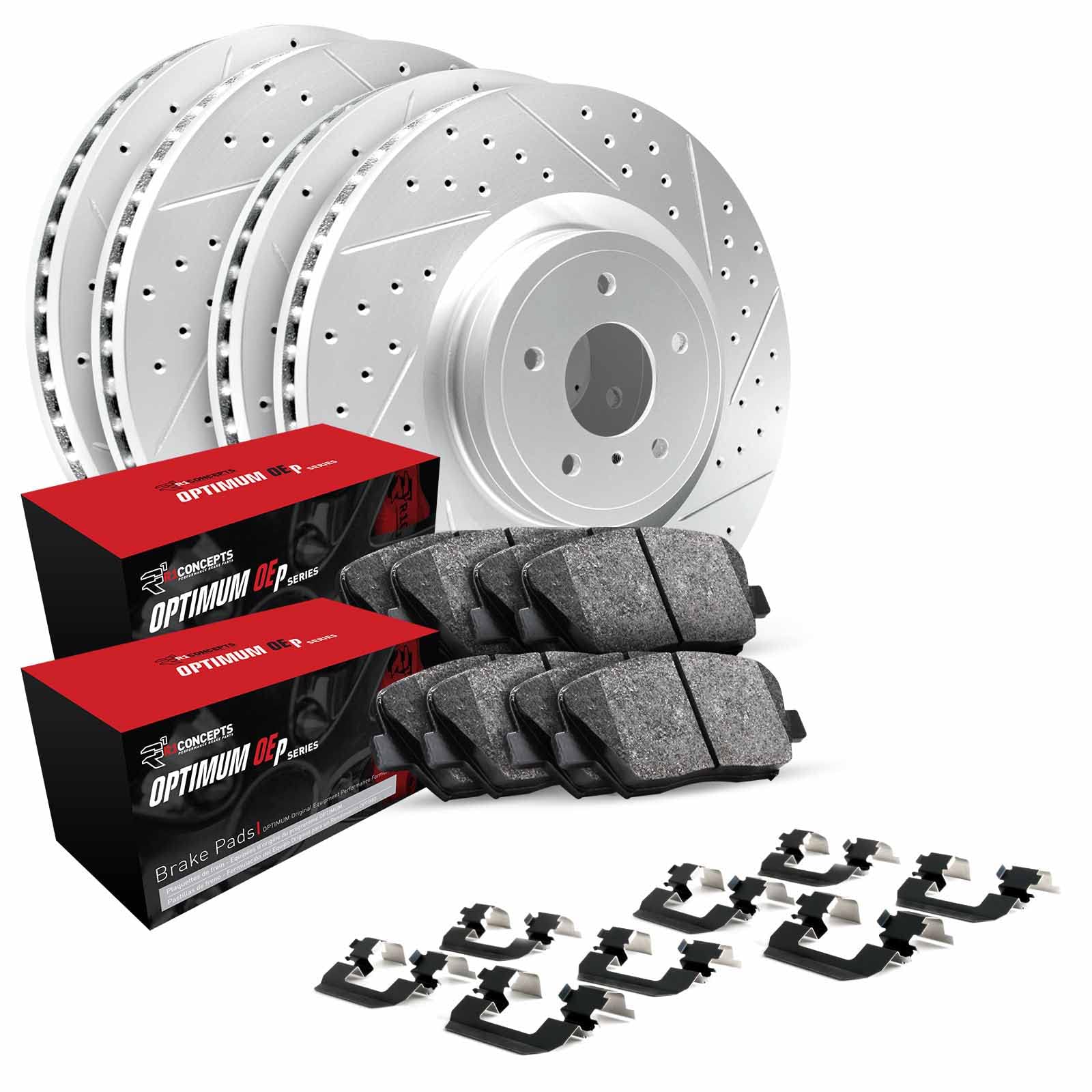 R1 Concepts Front Rear Brakes and Rotors Kit |Front Rear Brake Pads| Brake Rotors and Pads ...