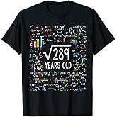 Amazon.com: Square Root Of 289 17th Birthday 17 Year Old Gifts Math ...