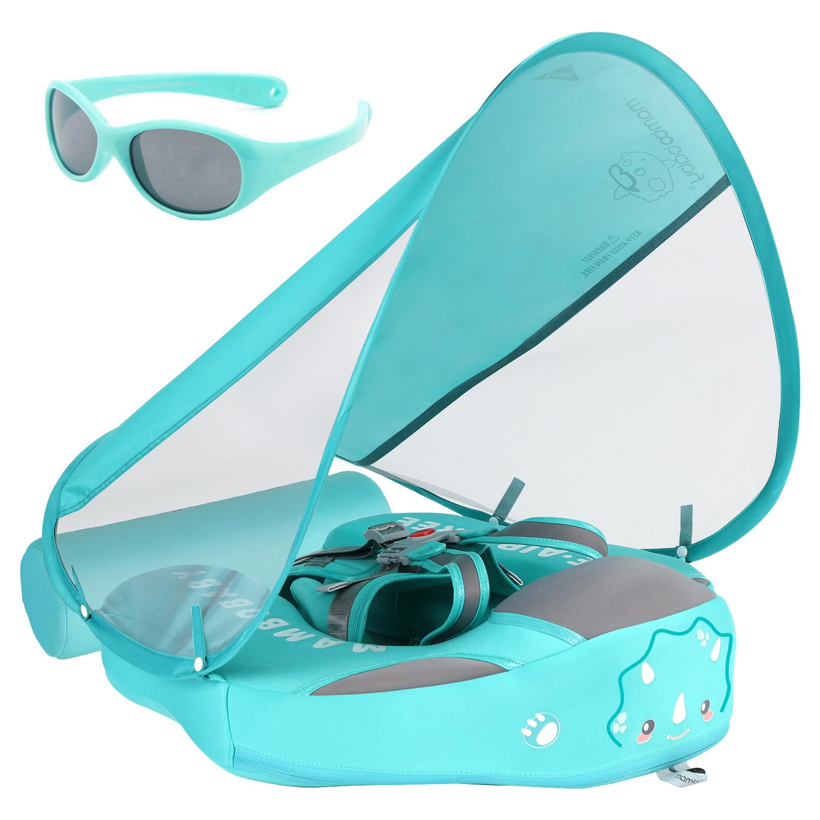 Mambobaby Float with Canopy and Tail New Upgraded Non-Inflatable Baby ...