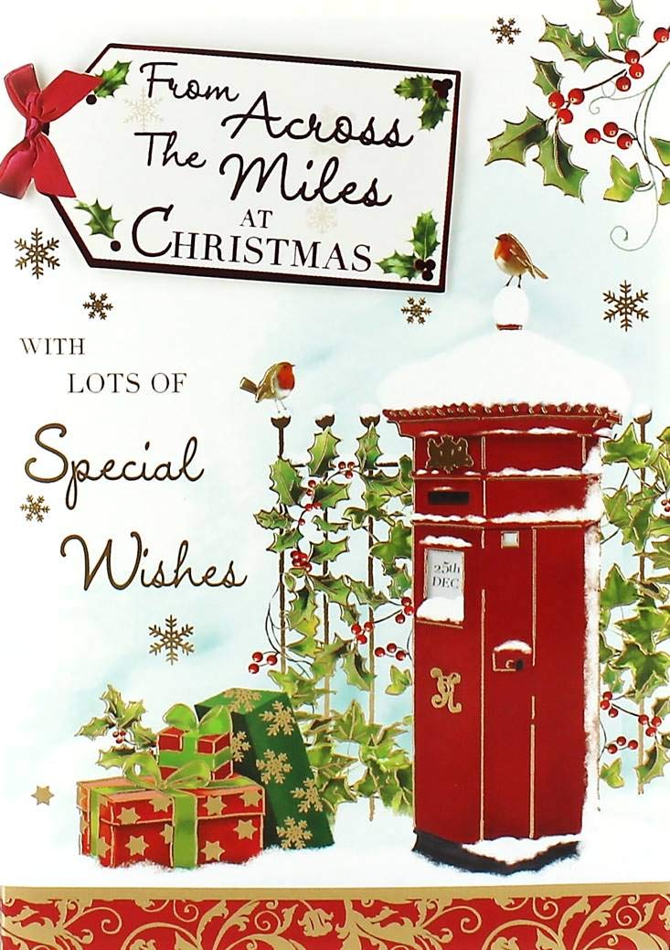 Across The Miles Christmas Card Traditional Postbox Gift Holly 7 5 across-the-miles-christmas-card-traditional-postbox-gift-holly-7-5