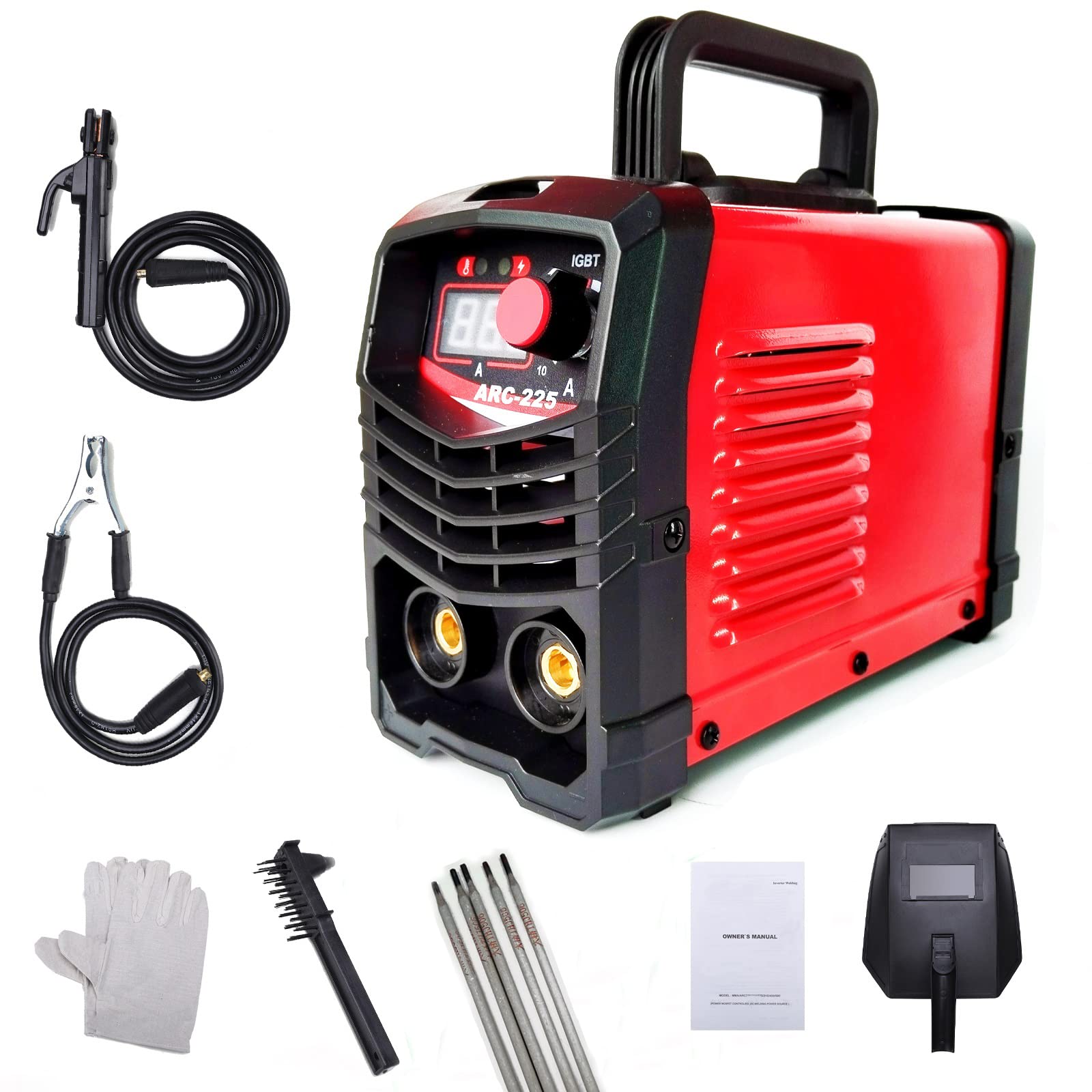 Mini Welding Machine 110V Plug, 225A Stick ARC Welder Machine IGBT ...