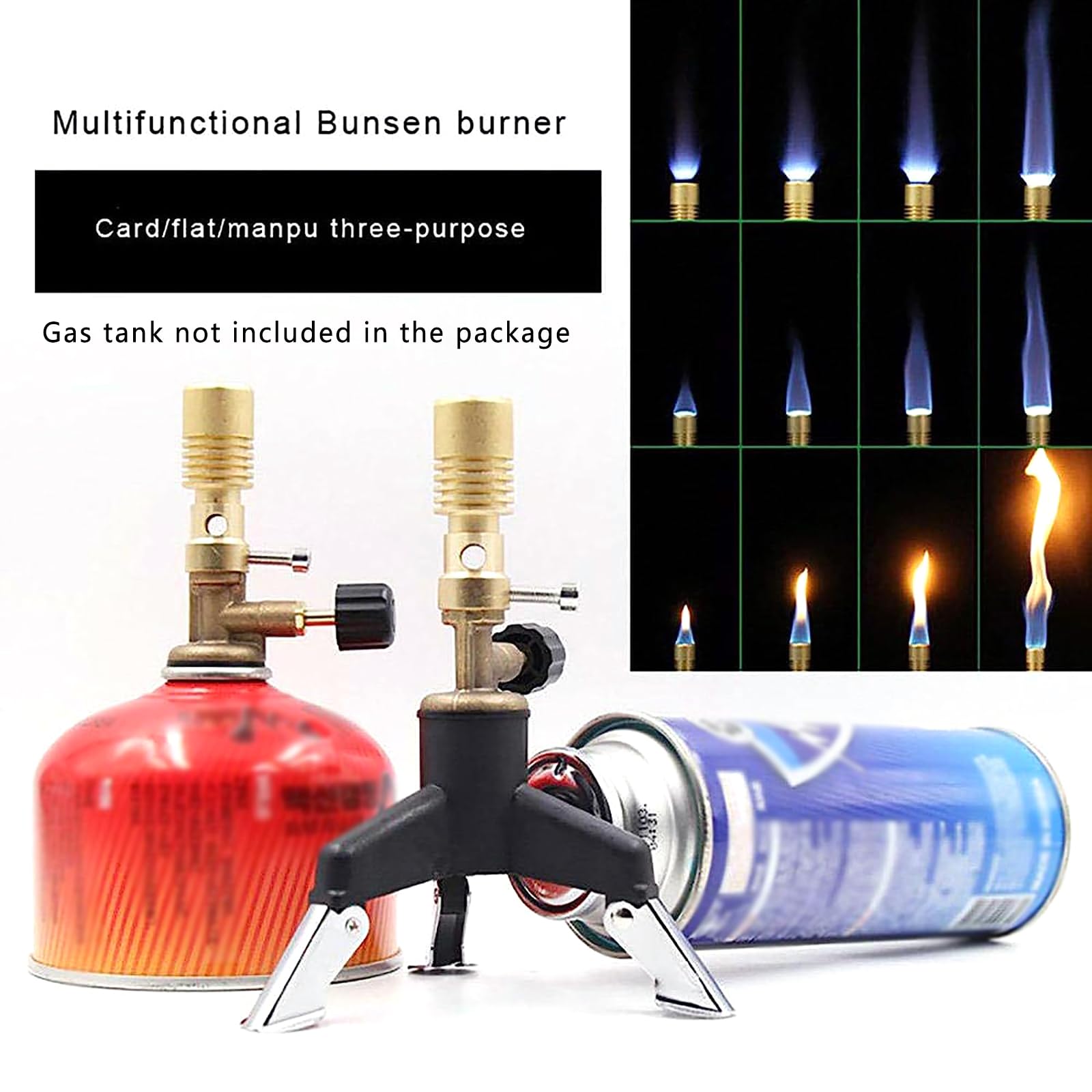 Laboratory Butane Burner, Bunsen Burner Kit With Tripod, Support Gas ...