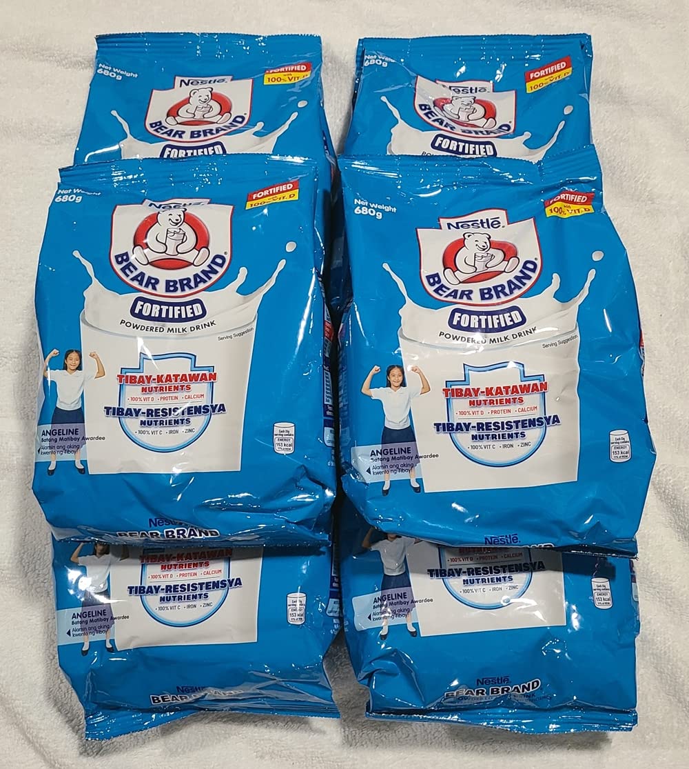 2 X 680 Grams Bear Brand Fortified Powdered Milk Drink W/Iron, Zinc ...
