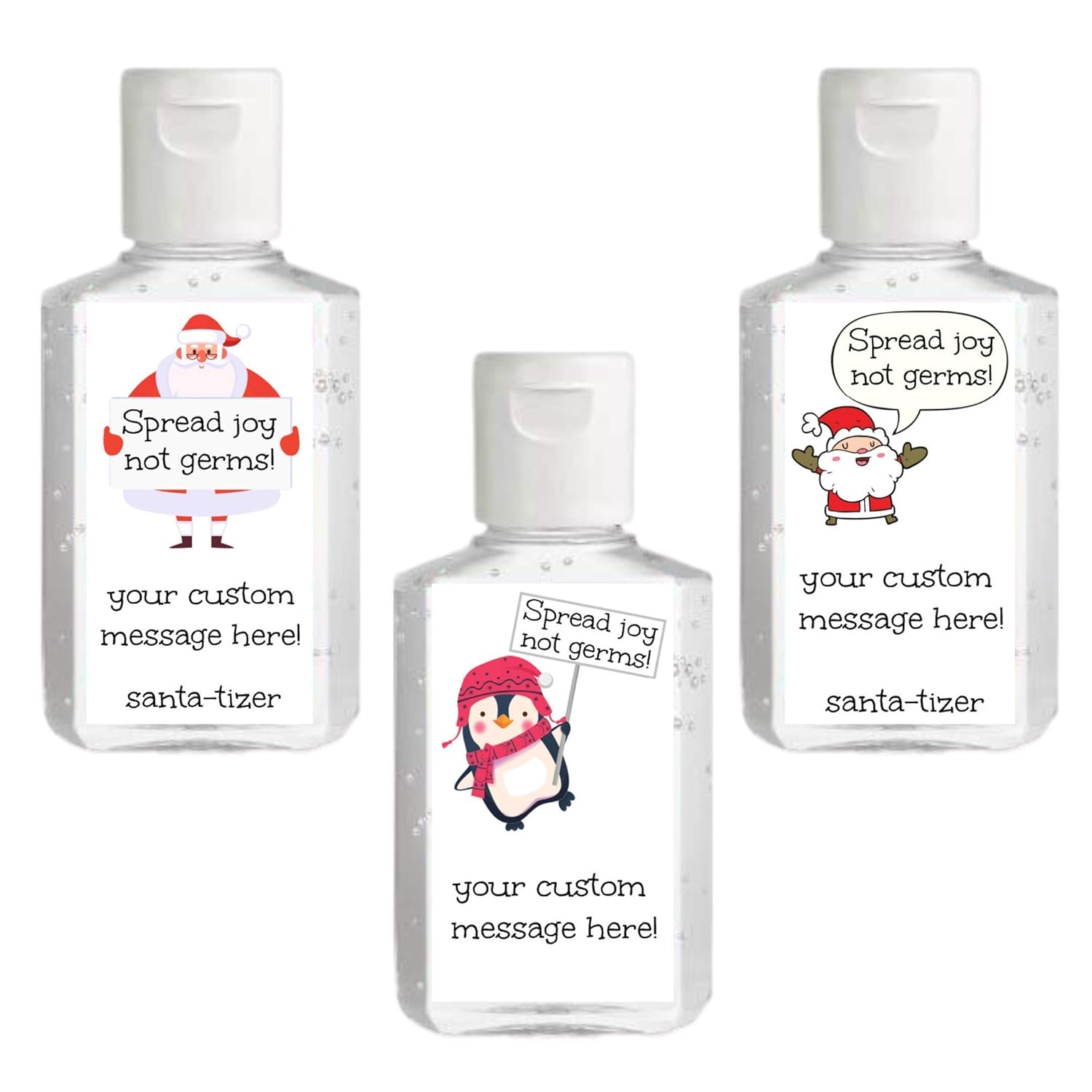 Amazon.com: Spread Joy not germs Hand Sanitizer Label | 20 Christmas ...