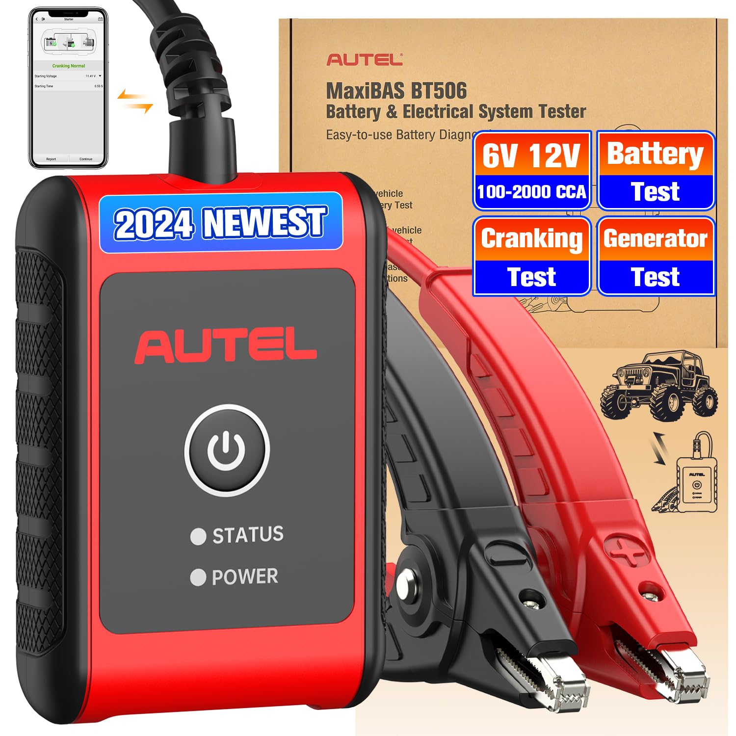 Mua Autel MaxiBAS BT506 Car Battery Tester, 2024 Newest 6V 12V 100-2000 ...