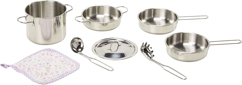 Amazon.com: Cookin'For Kids Metal Pots and Pans Set: Toys & Games