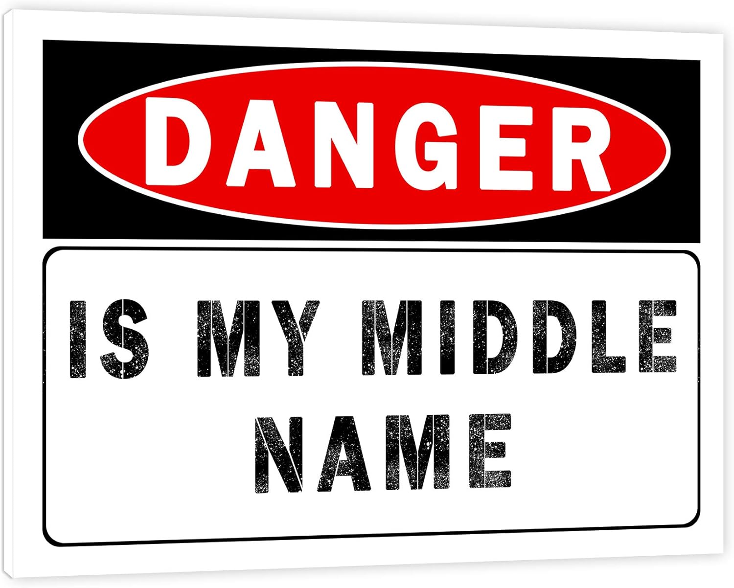 Amazon Danger Is My Middle Name Funny Signs Framed Canvas amazon-danger-is-my-middle-name-funny-signs-framed-canvas