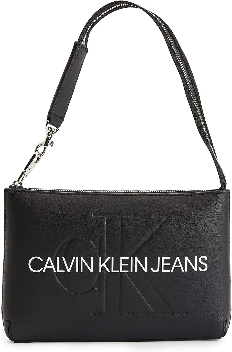 CALVIN KLEIN JEANS Womens Shoulder Pouch Cross Body Bag Handbag Black ...