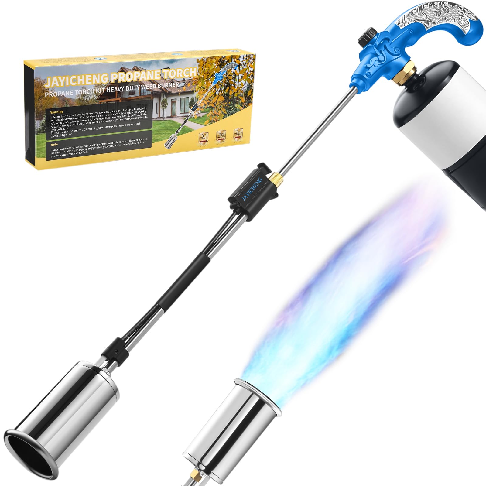 Torch Propane Burner,High Output 1,800,000 BTU Weed Burner, Propane ...