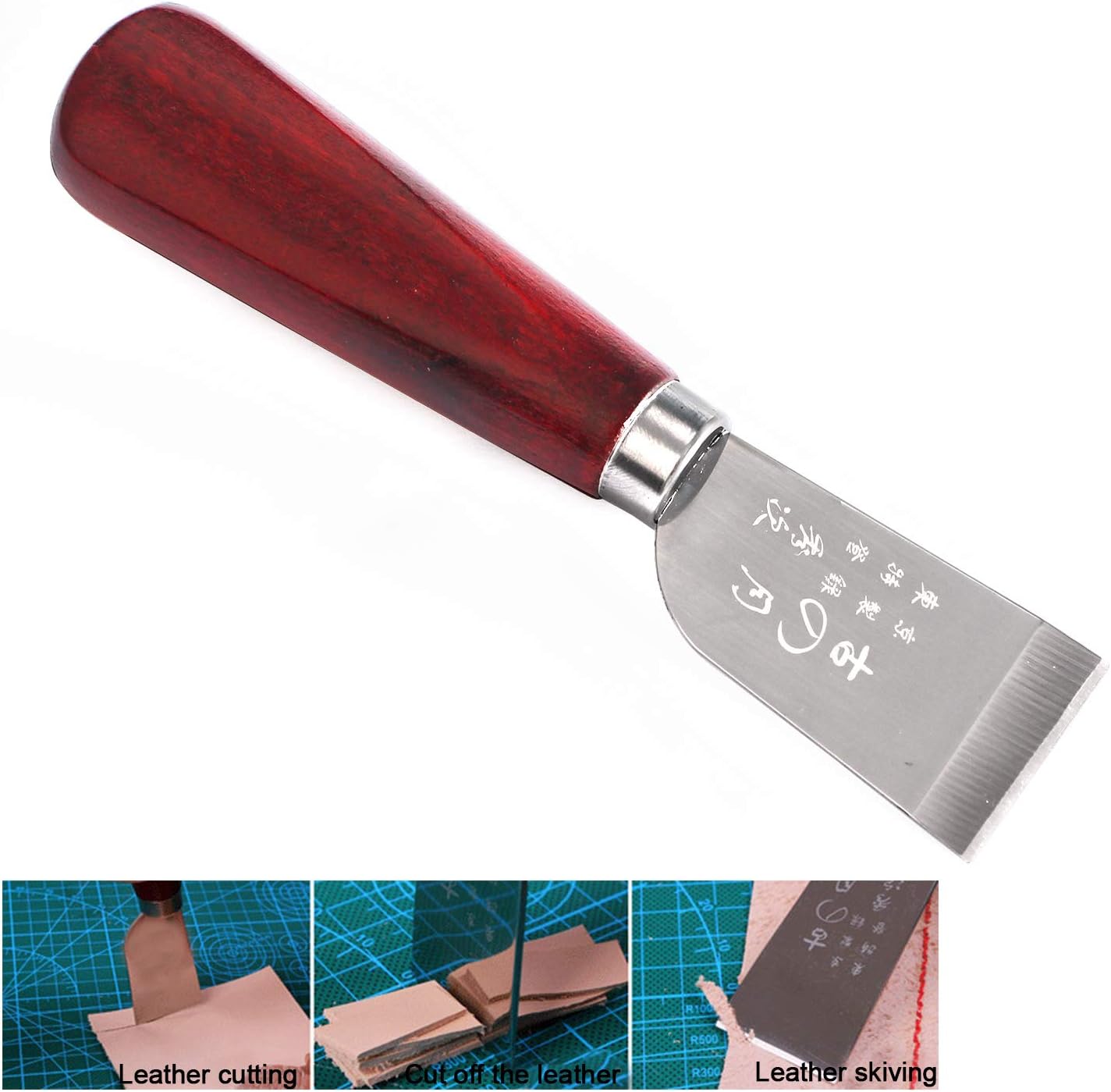 DIY Leathercraft Tool Wooden Handle Leather Cutting Knife Leather ...