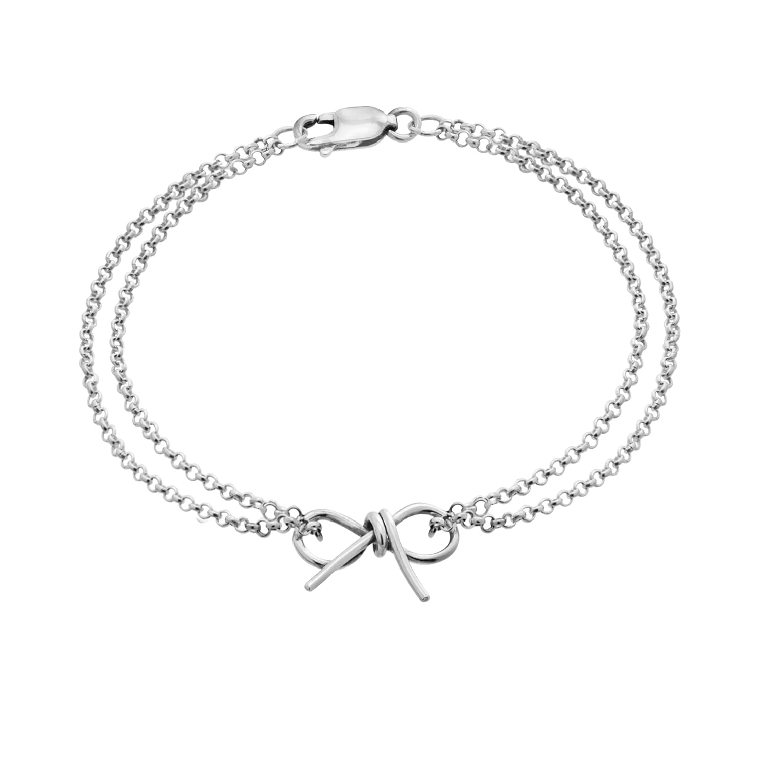 Sterling Silver Bow Bracelet: Amazon.co.uk: Handmade