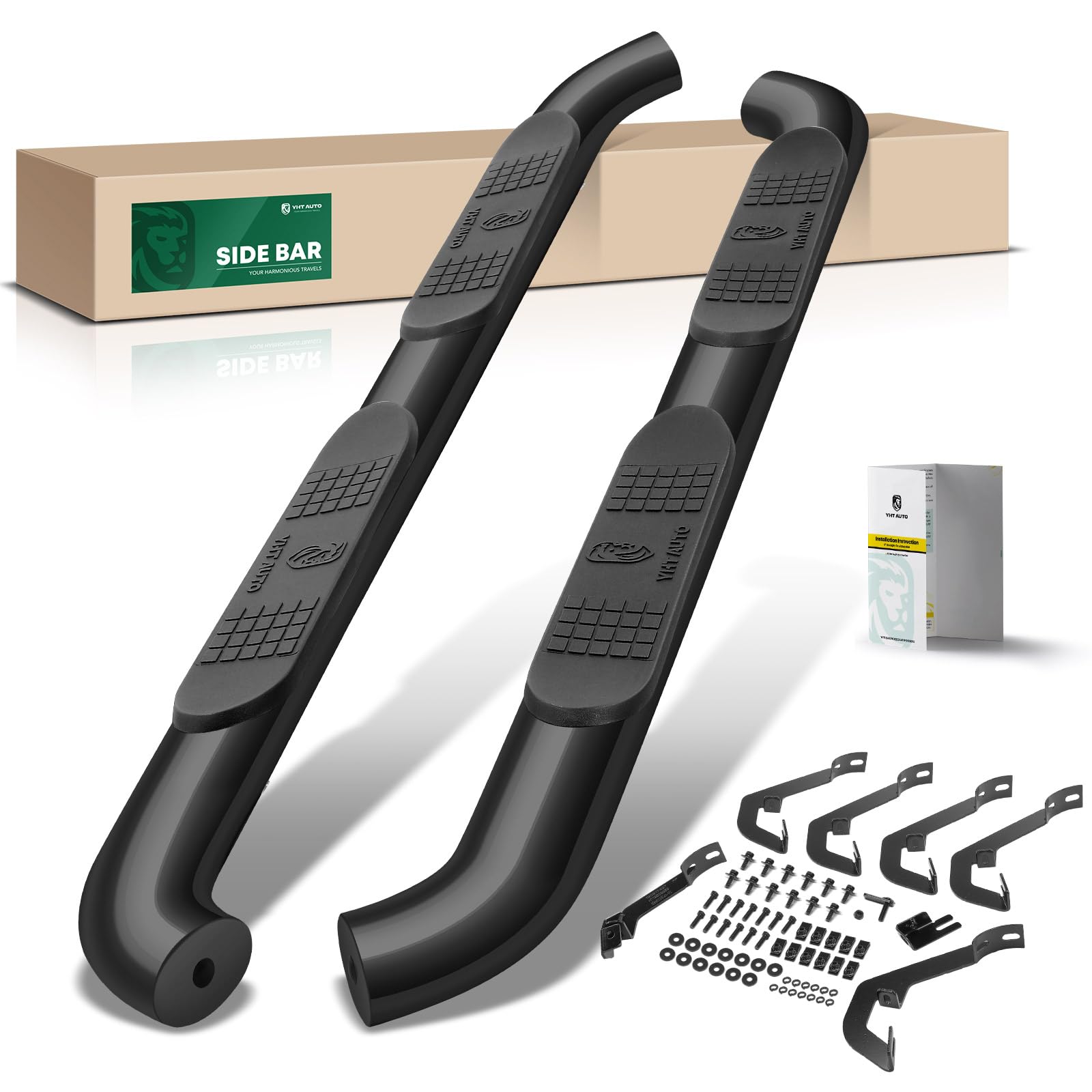 YHTAUTO 4 Inch Running Boards Side Steps Fit Chevy Silverado & GMC ...