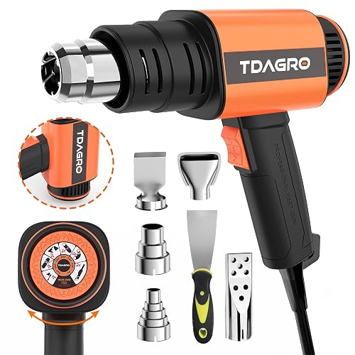 TDAGRO Heat Gun 1800W, Variable Temperature Control with 2-Temp ...
