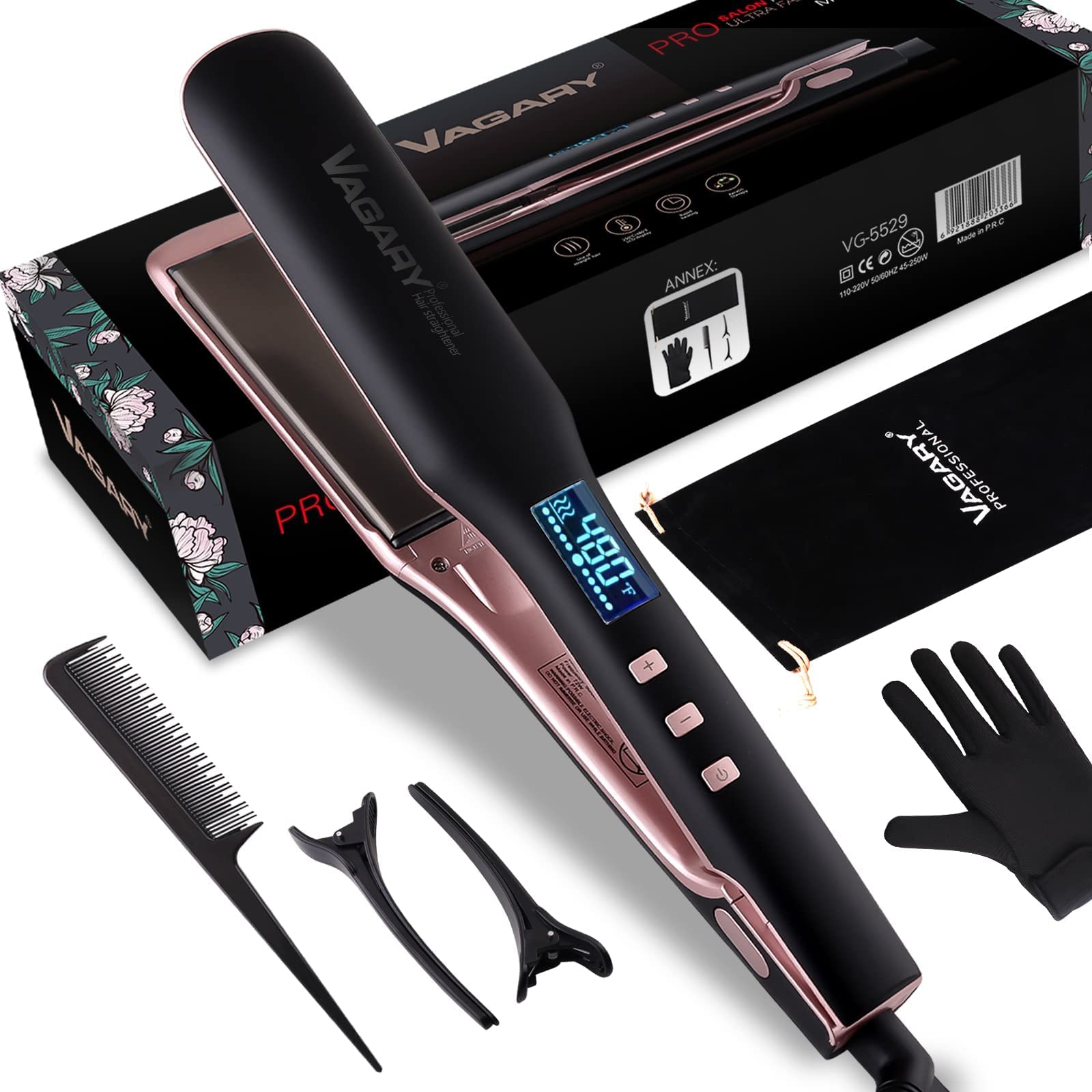 Mua Vagary Dual Voltage Flat Iron Hair Straightener and Curler 2 in 1 ...