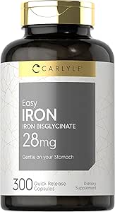 Amazon.com: Easy Iron | 28 mg | 300 Capsules | Non-GMO and Gluten Free ...