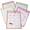 Amazon.com : C-Line Reusable Dry Erase Pockets, 9 x 12 Inches, Assorted ...