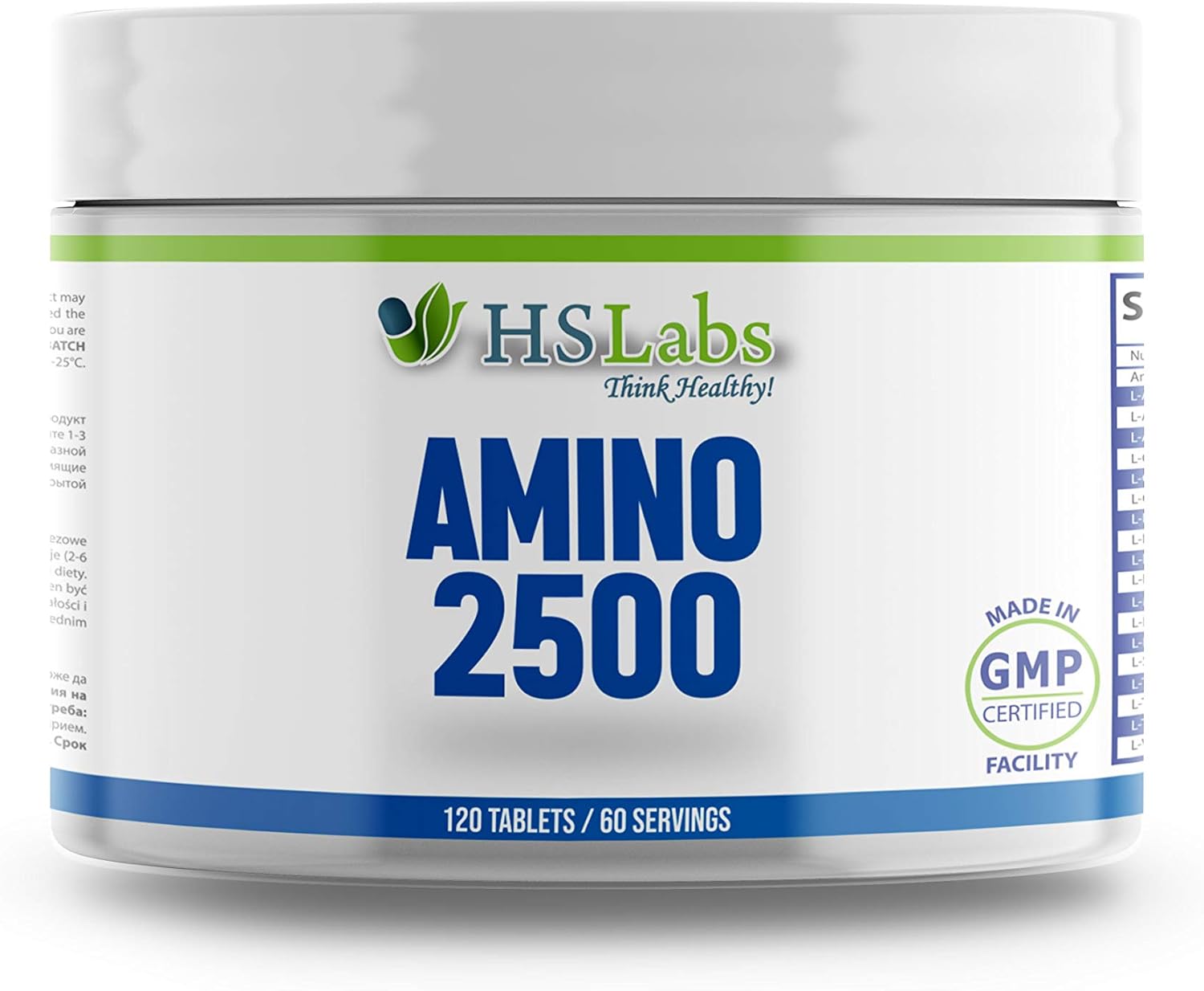 HSLabs Amino 2500 Premium Essential Amino Acids Complex Capsules High ...
