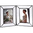 Amazon.com - Clear Glass Picture Frame 4x6 Double Photo Display Desk or ...