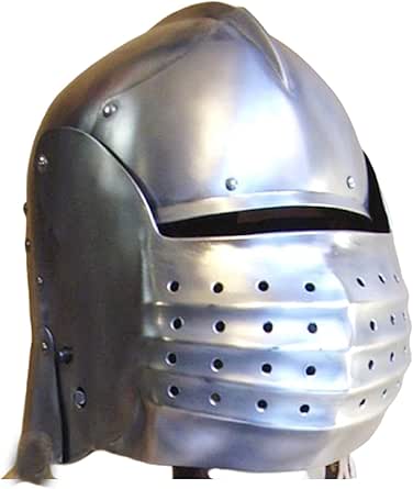 Amazon.com: Medieval North Italian Bellows face visored Sallet Late ...