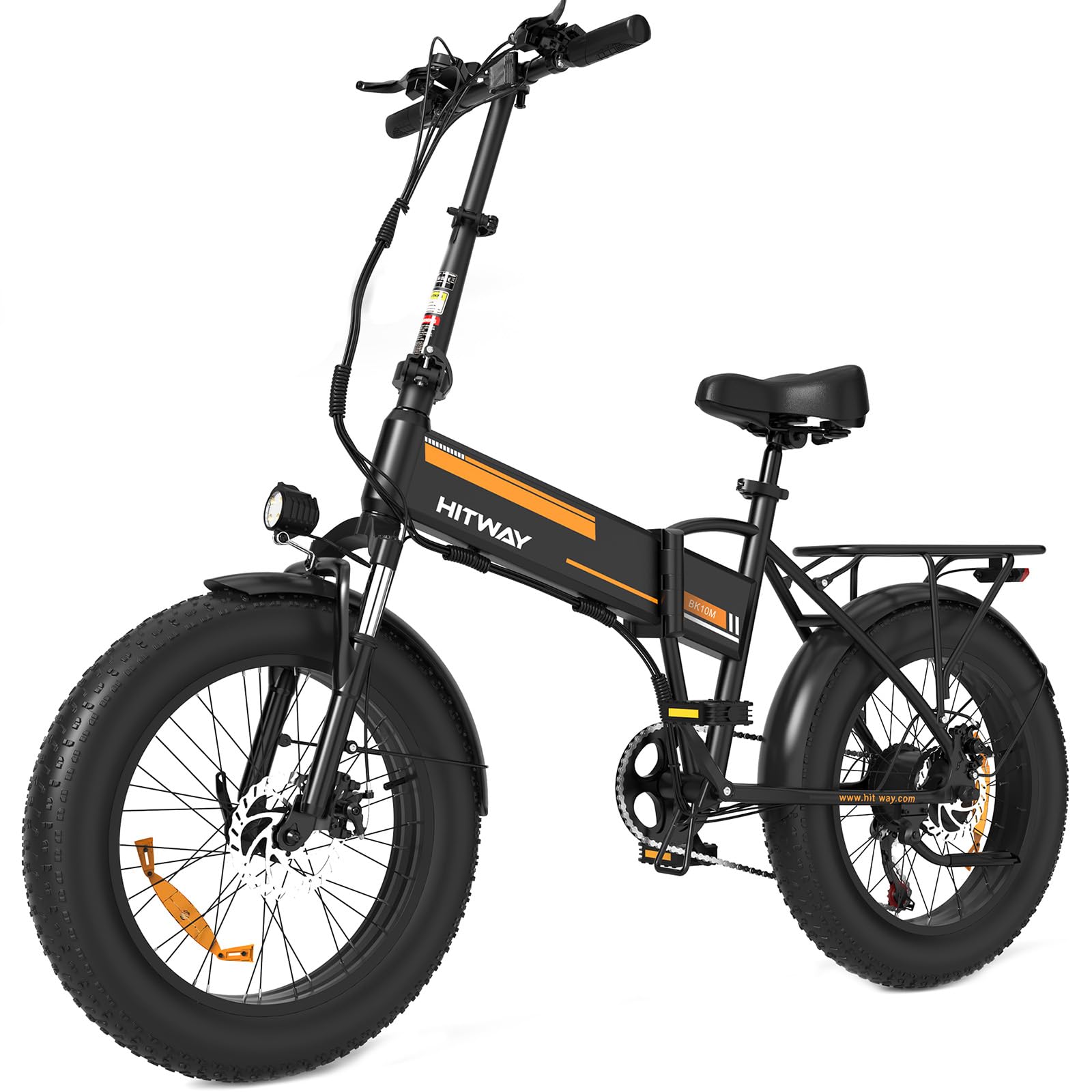HITWAY BK10M Folding All Terrain Electric Bike for Adults, 20 x 4 Inch ...