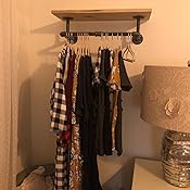Amazon.com: Clothing Rack, Pipe Rack, Rustic Laundry Rack Sign with a ...
