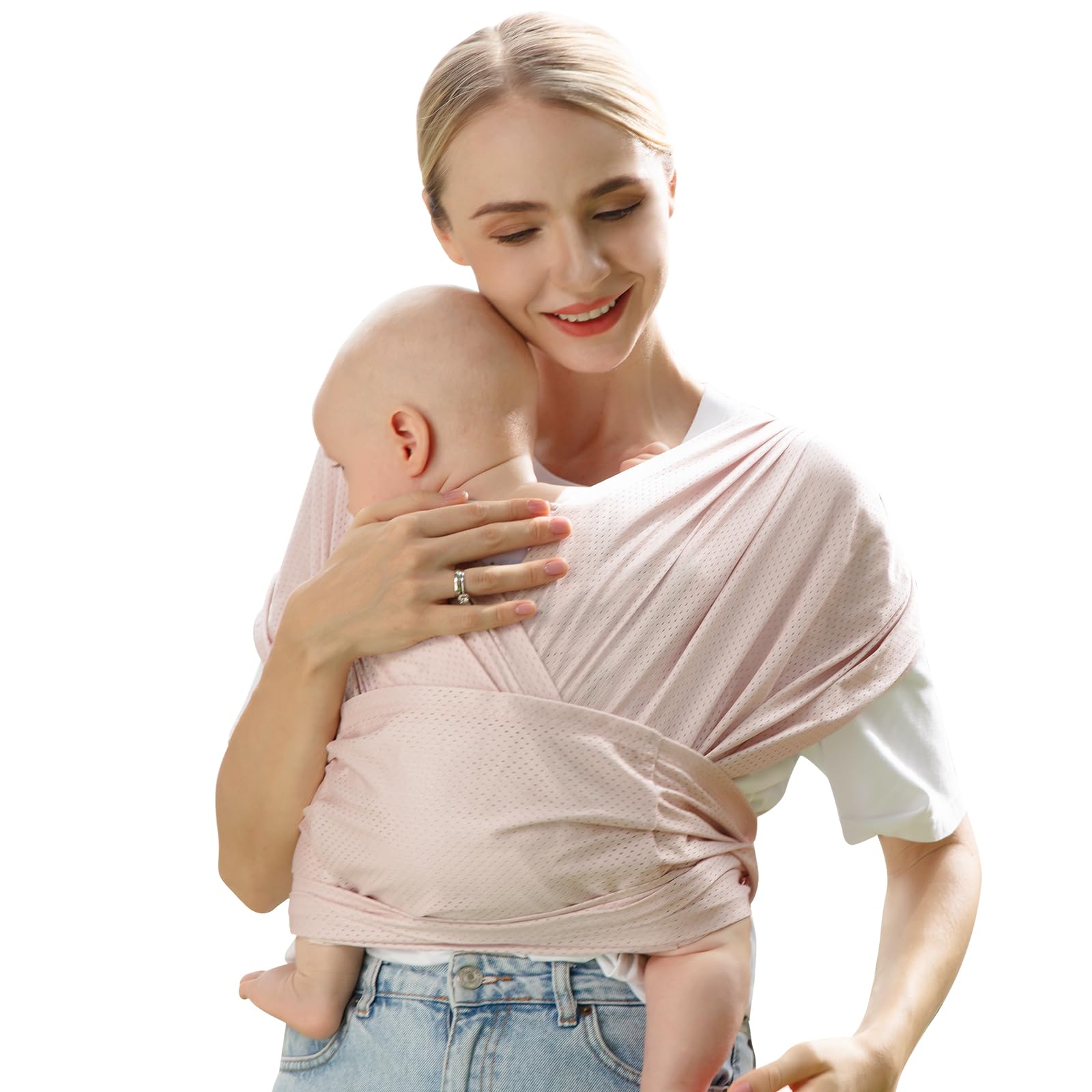 MOMTORY Baby Carrier Wrap?Easy to Wear Baby Sling Wrap, Newborn to ...