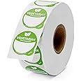 Amazon.com : Vegetarian Food Labels 1000 pcs | 1" Dot Blank Sticker ...