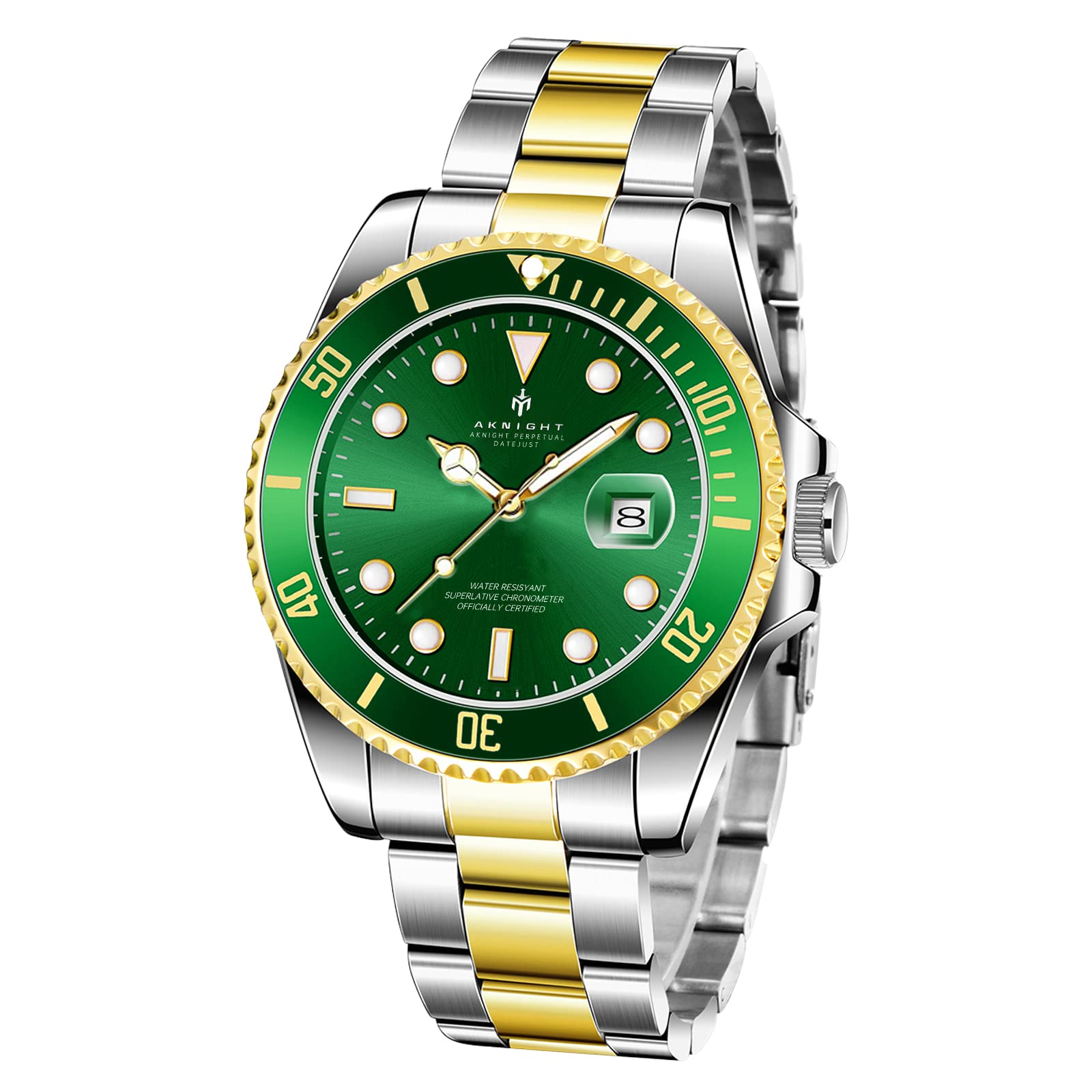 Mua AKNIGHT Men's Wristwatch, Anti-Reverse Rotation, Analog Watch ...