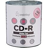 Amazon.com: Smartbuy 100-disc 700mb/80min 52x CD-R Shiny Silver Top ...
