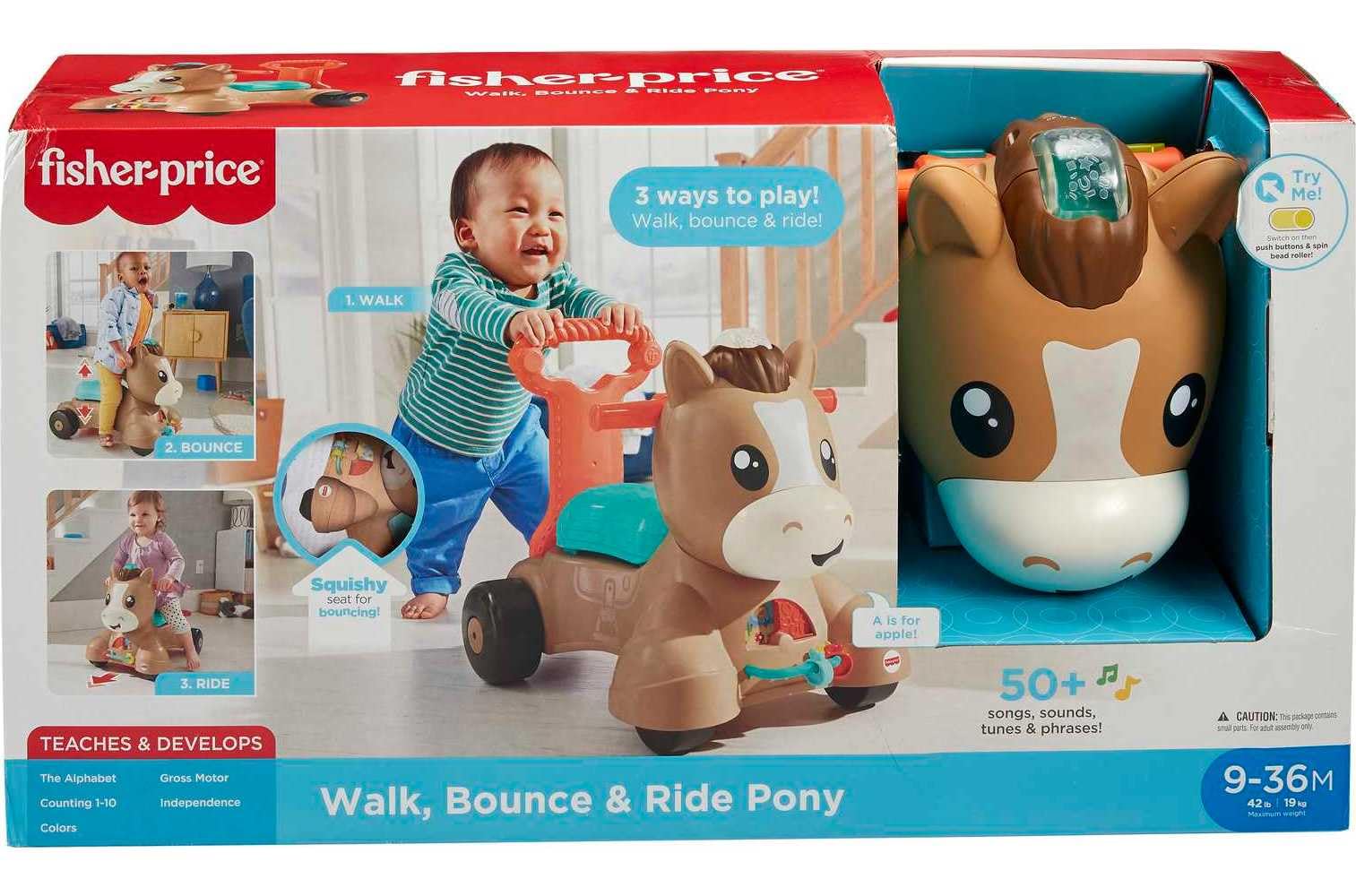 Mua Fisher-Price Baby Learning Toy, Walk Bounce & Ride Pony Musical ...