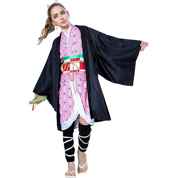 Anime Demon Slayer Kamado Nezuko Cosplay Costume, 58% OFF