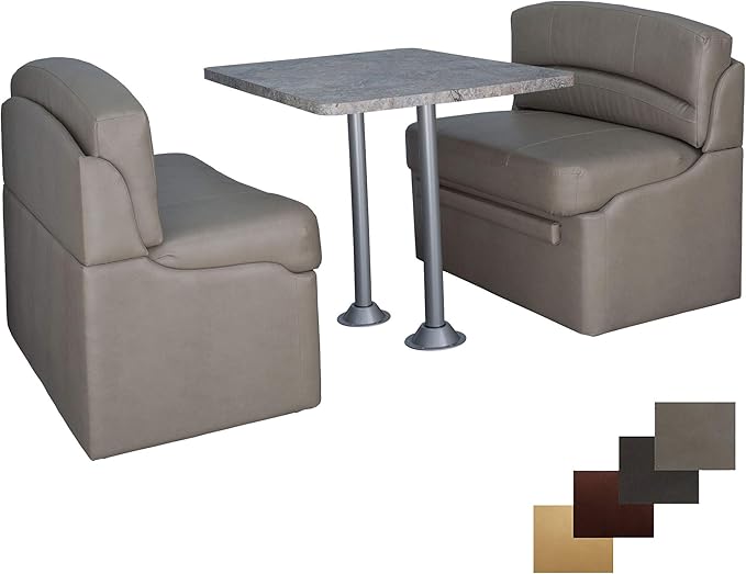 Amazon.com: RecPro 42" Dinette Booth Set with Table and Leg, Includes ...