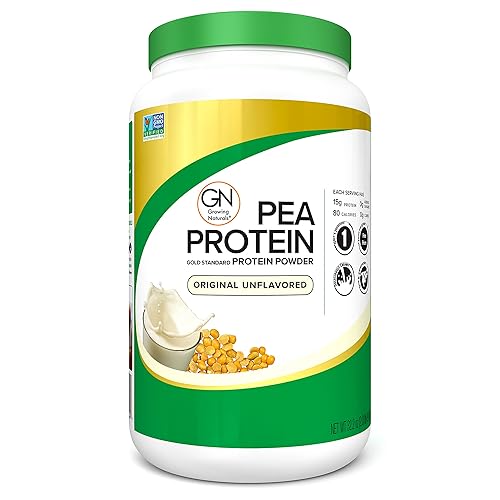 Growing Naturals Raw Pea Protein Powder, Vegan Plant Based Protein ...