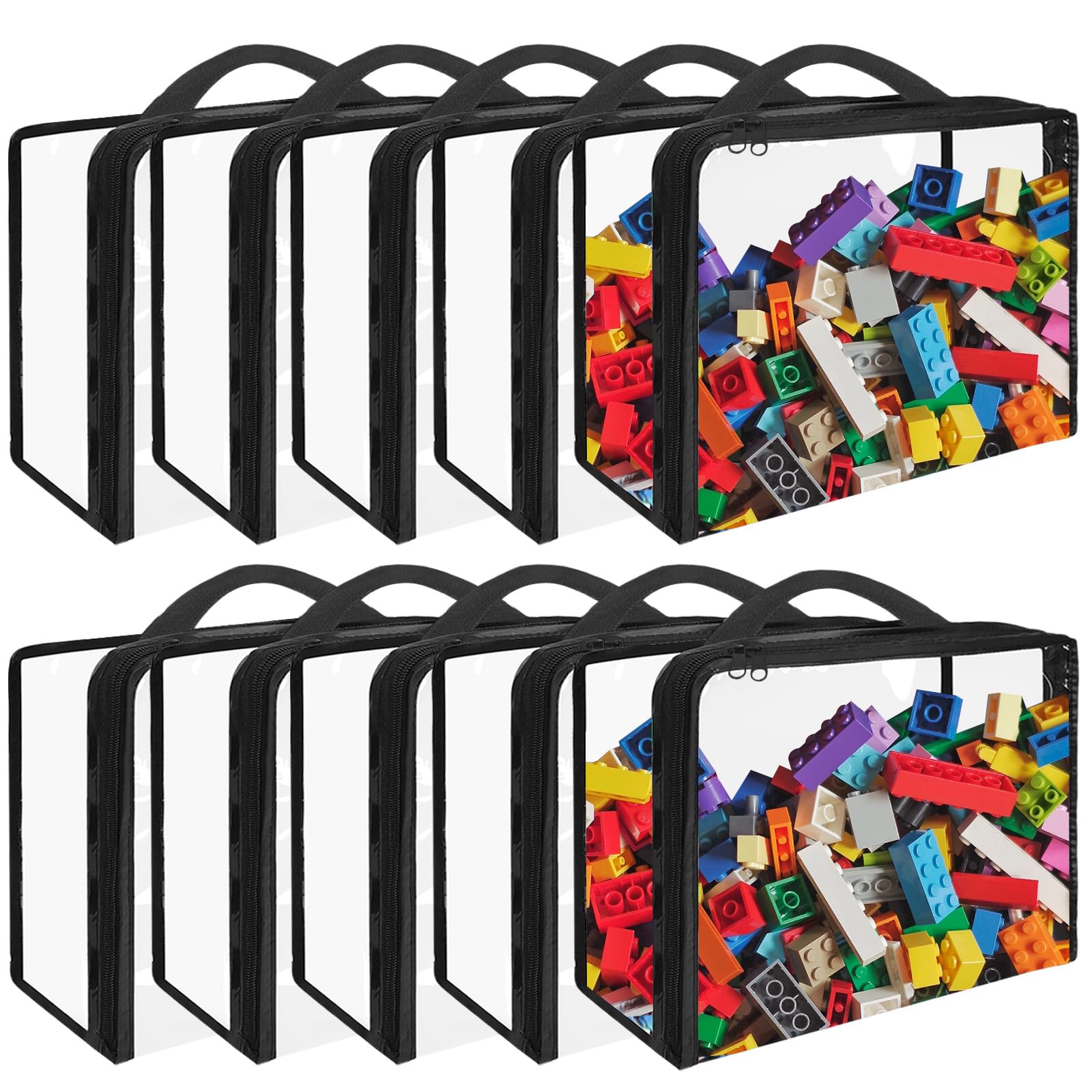Hlimior 10 Pack Extra Large Toy Storage Bags PVC Organizing Bags with ...