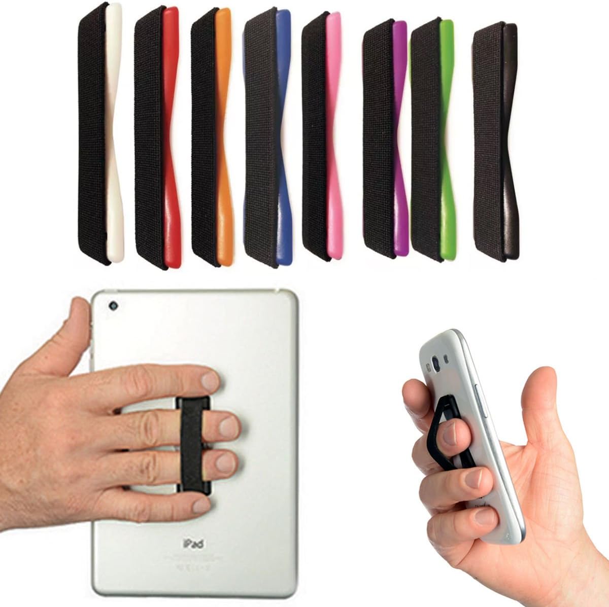 Finger Grip Elastic Selfie Strap Phone Holder Mount For: Amazon.co.uk ...