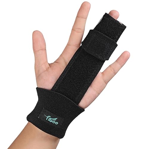 fibee Trigger Finger Splint, Adjustable Two Finger Splint Full Hand and ...