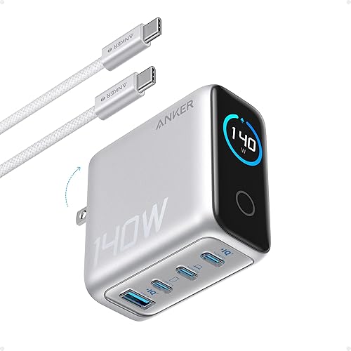Anker Laptop Charger, 140W MAX USB C Charger, 4-Port Multi-Device Fast ...