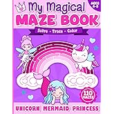 Princess Maze Book for Kids Ages 4-8: Activity book with over 90 ...