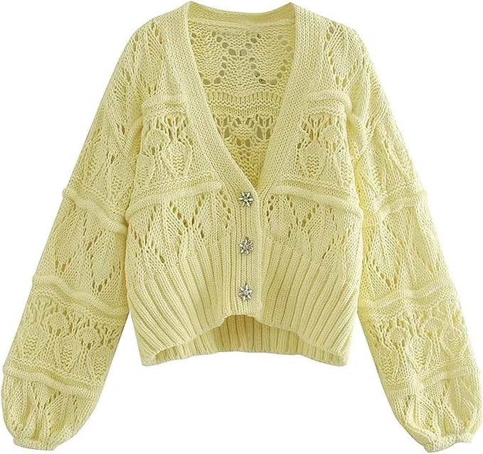 Cárdigans Mujeres Casual Otoño V-Cuello De Punto 2020 Chic Señora Larga ...