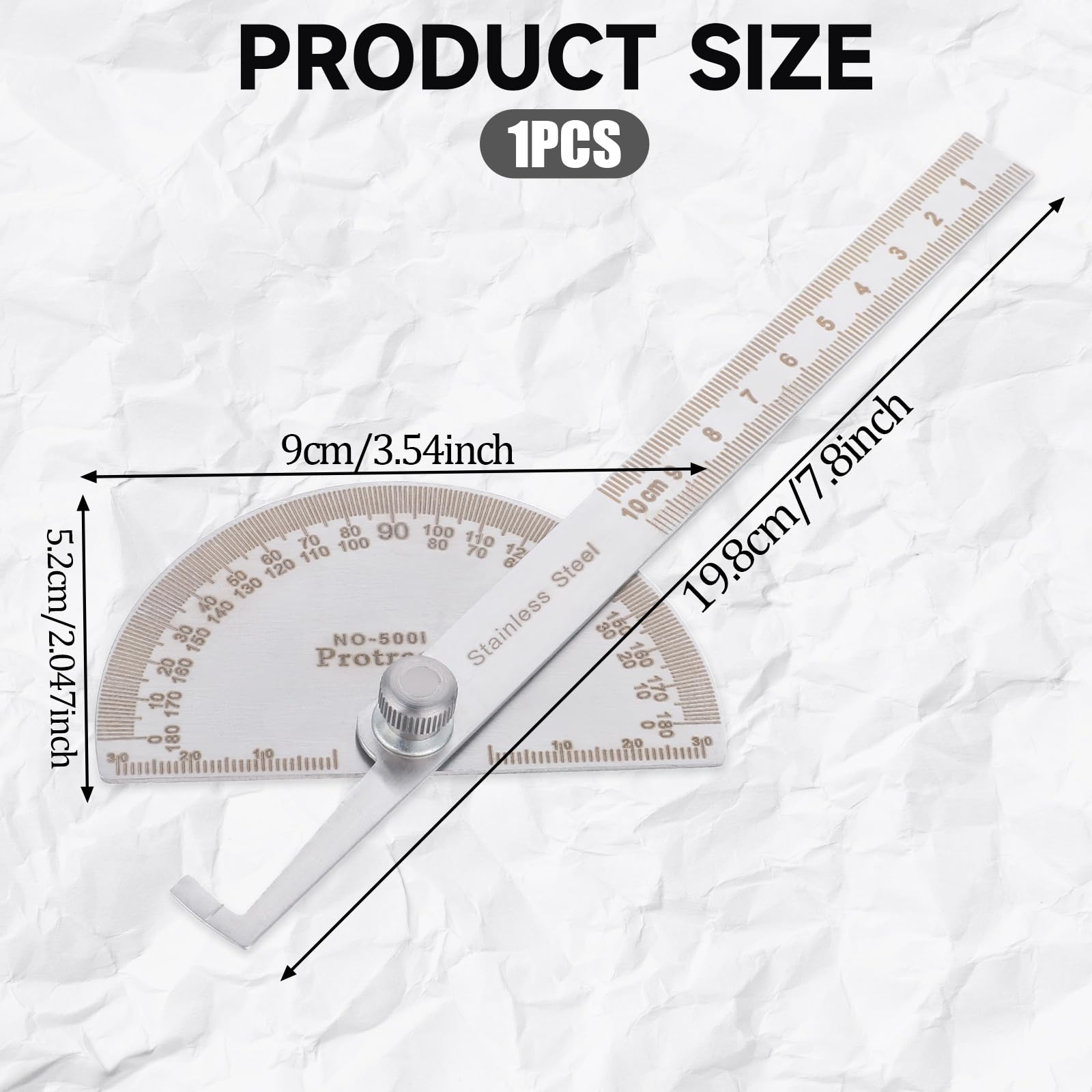 Mua Stainless Steel Protractor Large Protractor Angle Protractor 180 ...