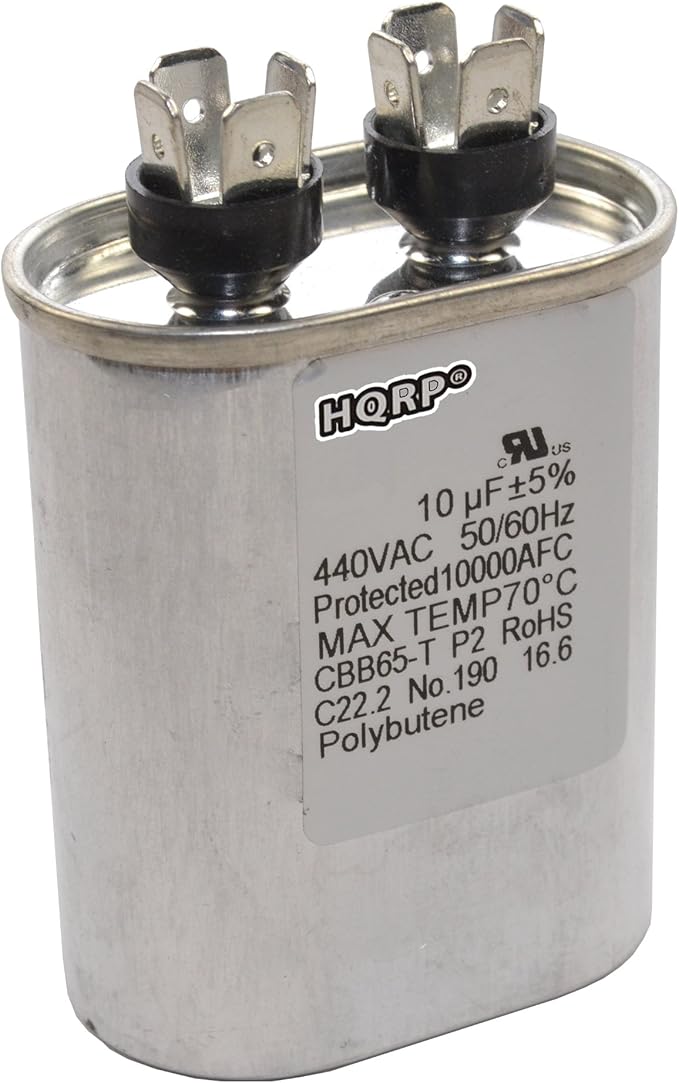 HQRP 10uf 370-440V Capacitor works with AC Electric Motor Run Start ...