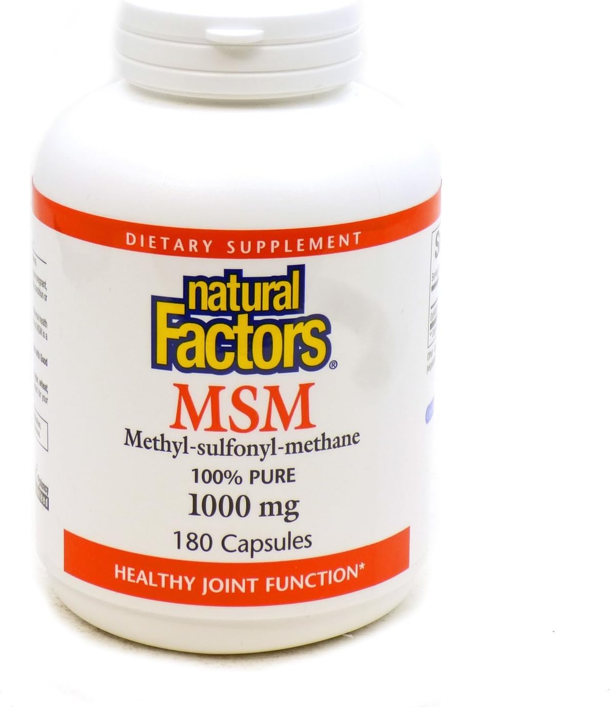 Natural Factors, MSM 1000 mg, Supports Healthy Joints, Hair, Skin and ...