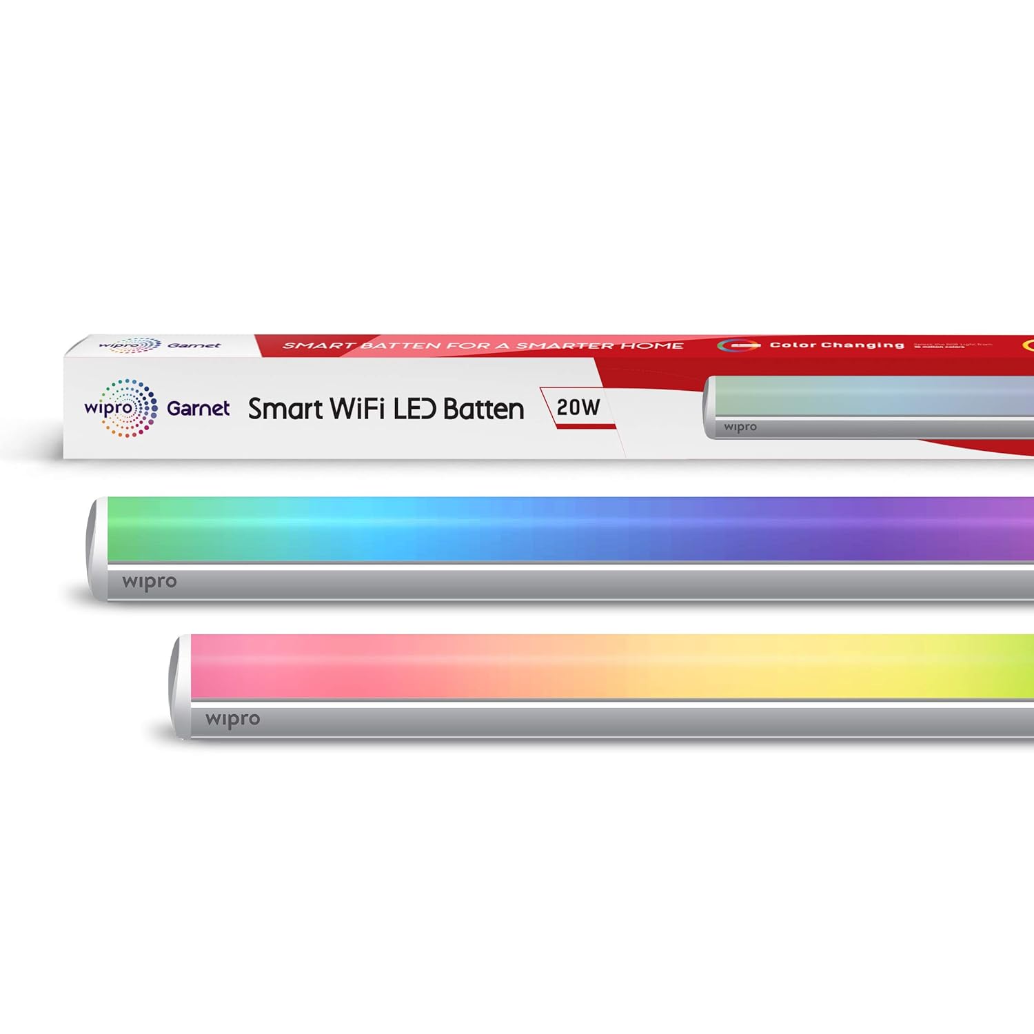 Wipro 20W Smart LED Batten (16 Million Colors + Warm White/Neutral ...